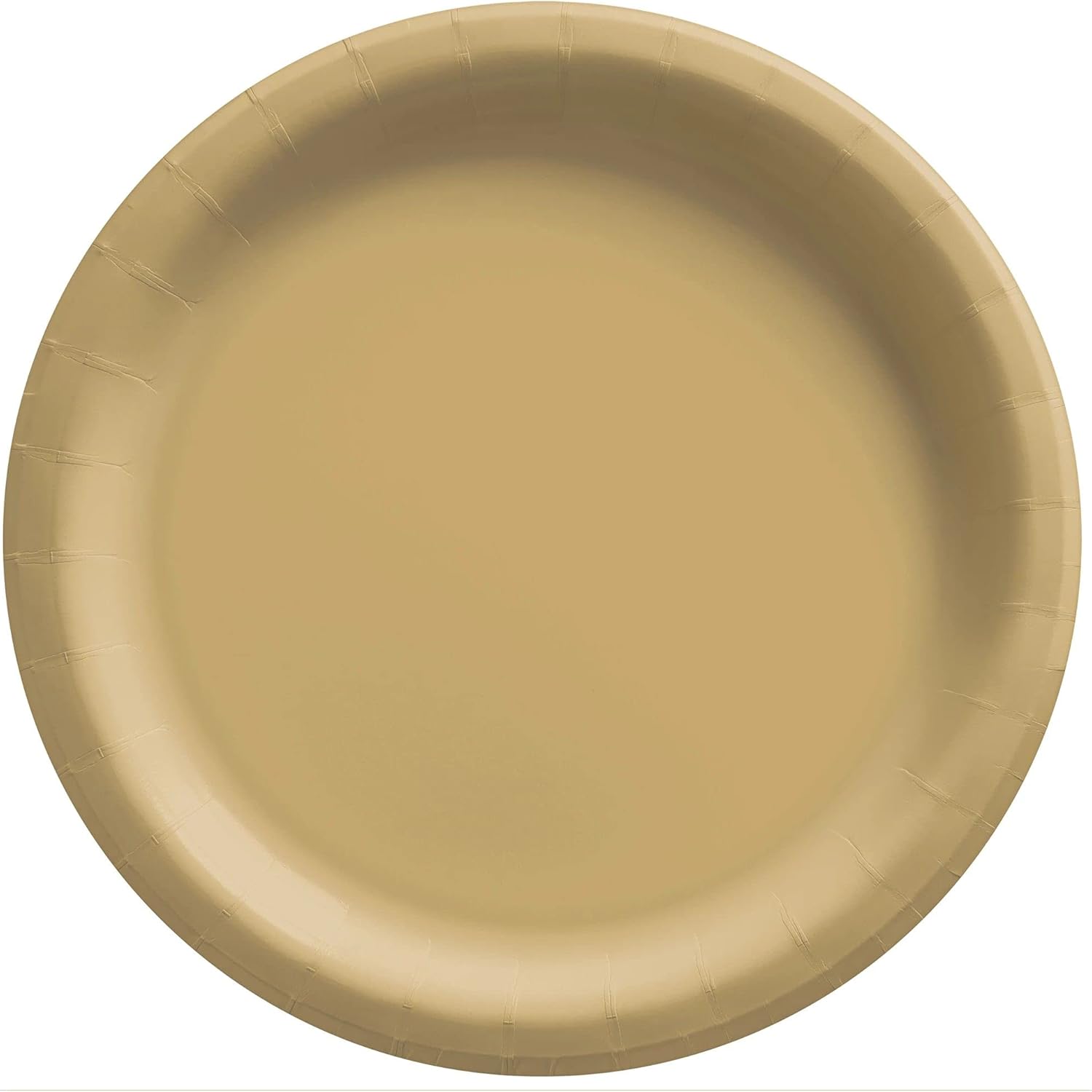 Amazon.com: Amscan Gold Round Paper Plates - 8.5" (50 Pc) - Sturdy ...