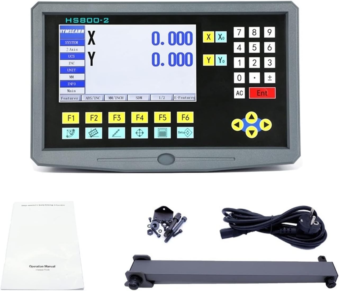 Multilingual 2 Axis LCD Kit HS800-2 Turning Lathe Milling Digital ...