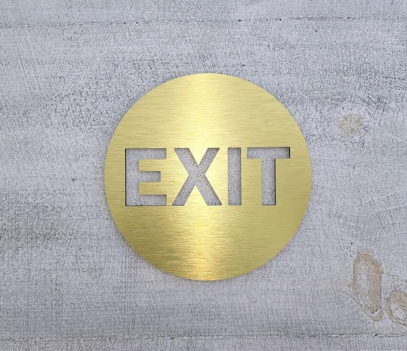 Exit Sign, Directional Exit Sig, Exit Sign for Business, Wayfinding ...