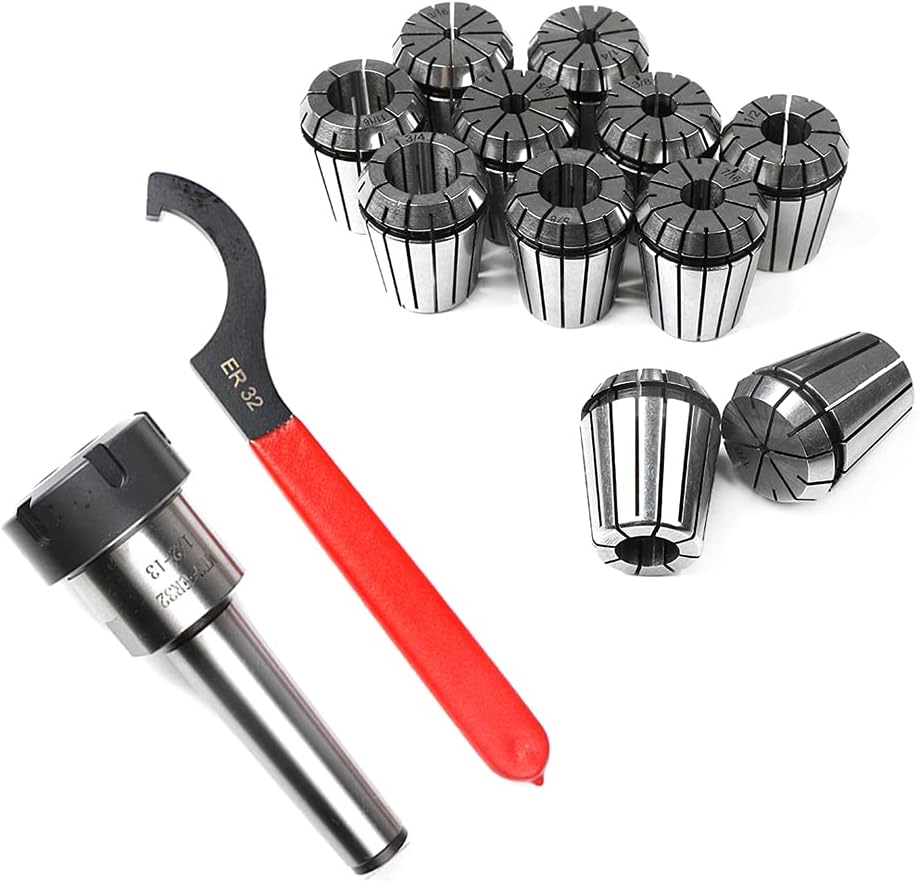 MT3 Shank With 11PC ER32 Collet Set ER32 Chuck & Spanner For Milling ...