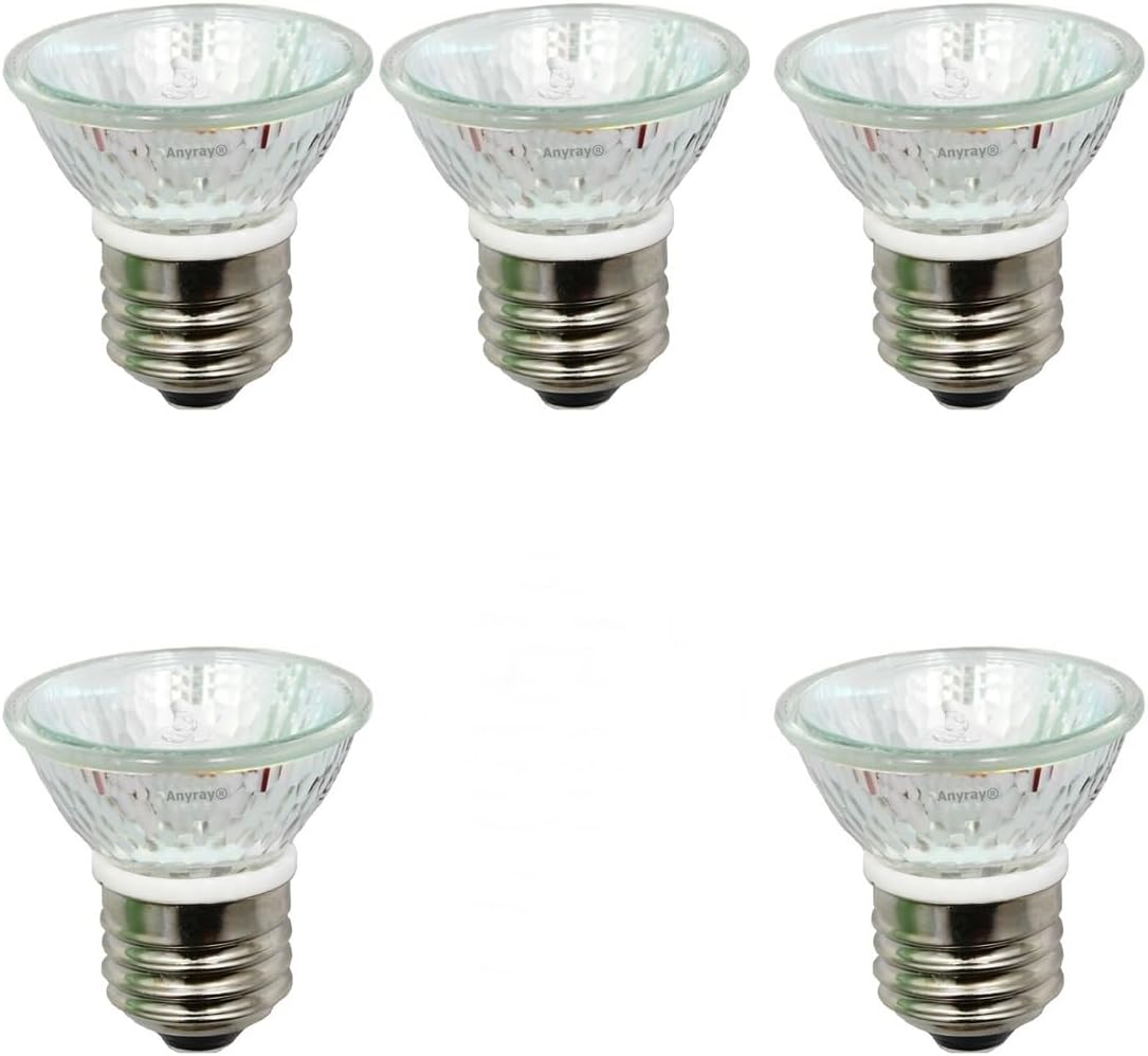 (5-Pack) HR16 120V 25W E27/E26 MR-16 25 Watt JDR C Bulb Lamp HR 16 with ...