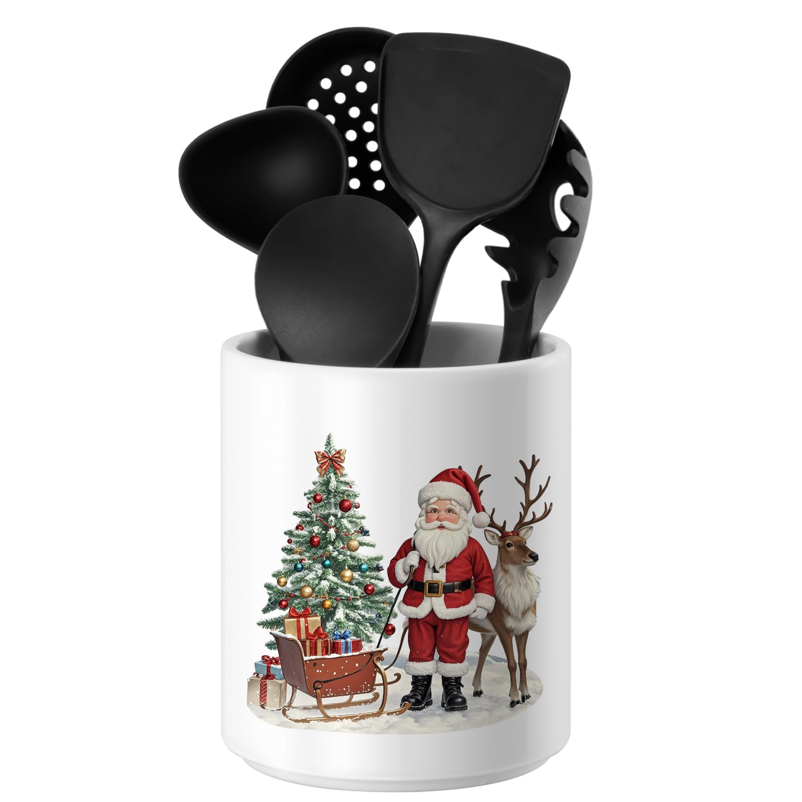 Amazon.com: Christmas Utensil Holder Kitchen Utensil Holder for ...