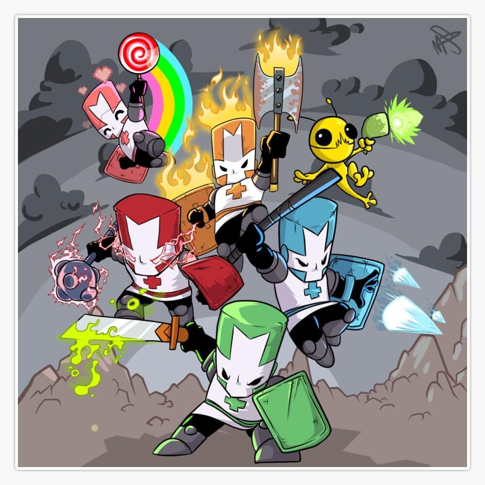 Amazon.com: Castle Crashers Featuring. The Alien Hominid Vinyl Window ...