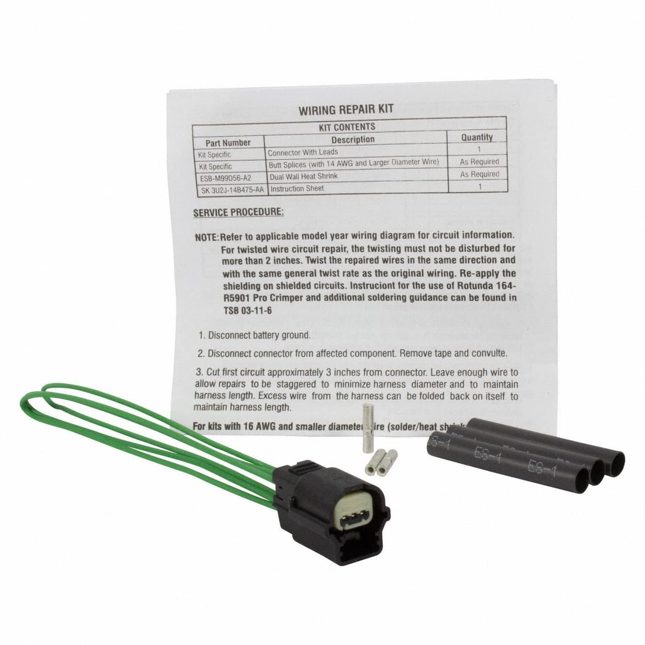 Harness Connector Pins Motorcraft 3U2Z14S411VYA Motorcraft Wiring ...