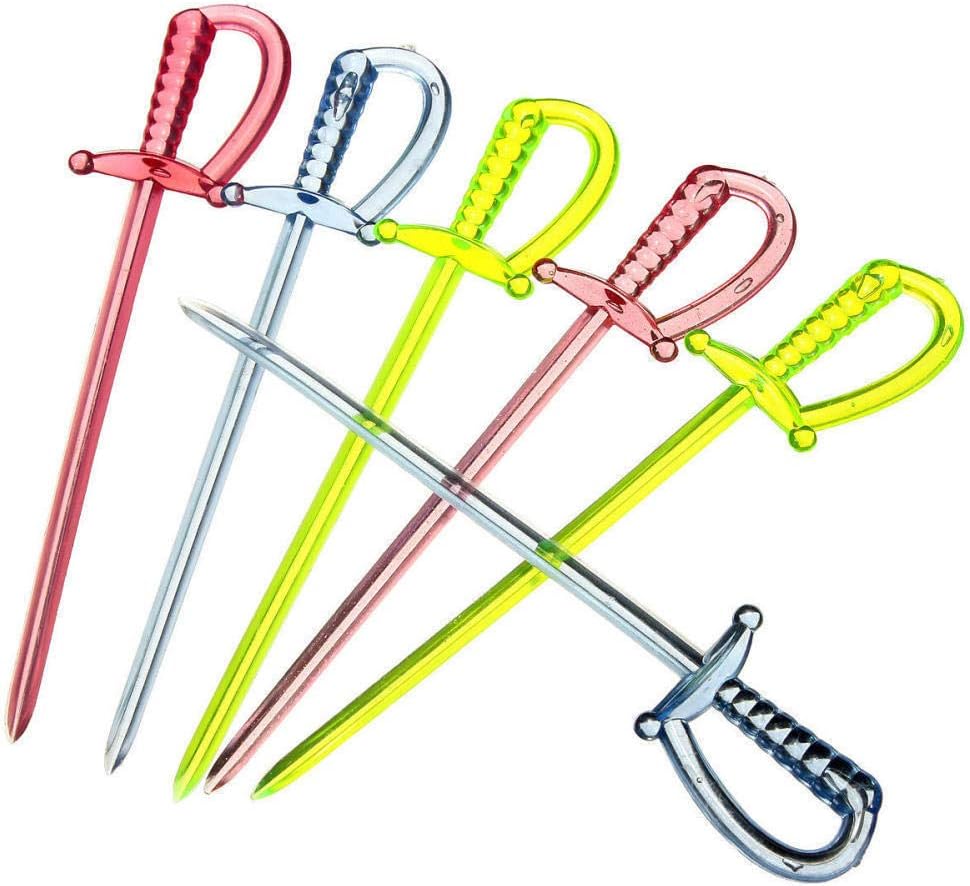 Amazon.com | Royal 3.25" Black Plastic Sword Picks, Package of 1000 ...