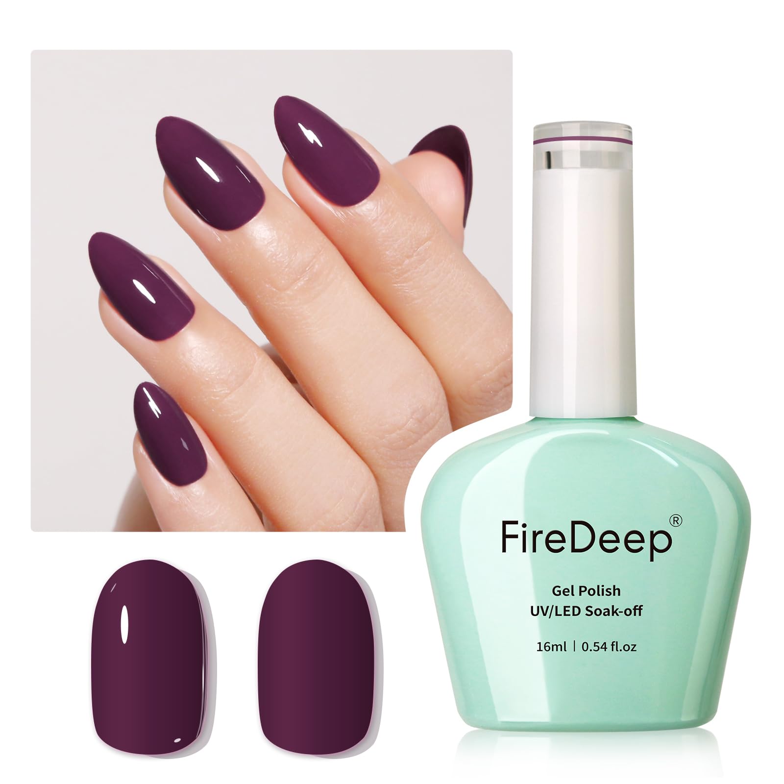 Amazon.com : Firedeep Rebecca Purple Gel Nail Polish, 0.54 Fl Oz Large ...