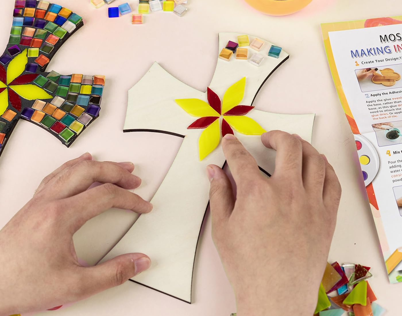 Snapklik.com : Lanyani 2 Sets Of DIY Mosaic Tiles Craft Kit: Total ...