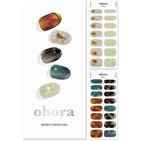 ohora Semi Cured Gel Nail Strips (N Basic Nails no.1) - Works with Any Nail Lamps, Salon-Quality ...