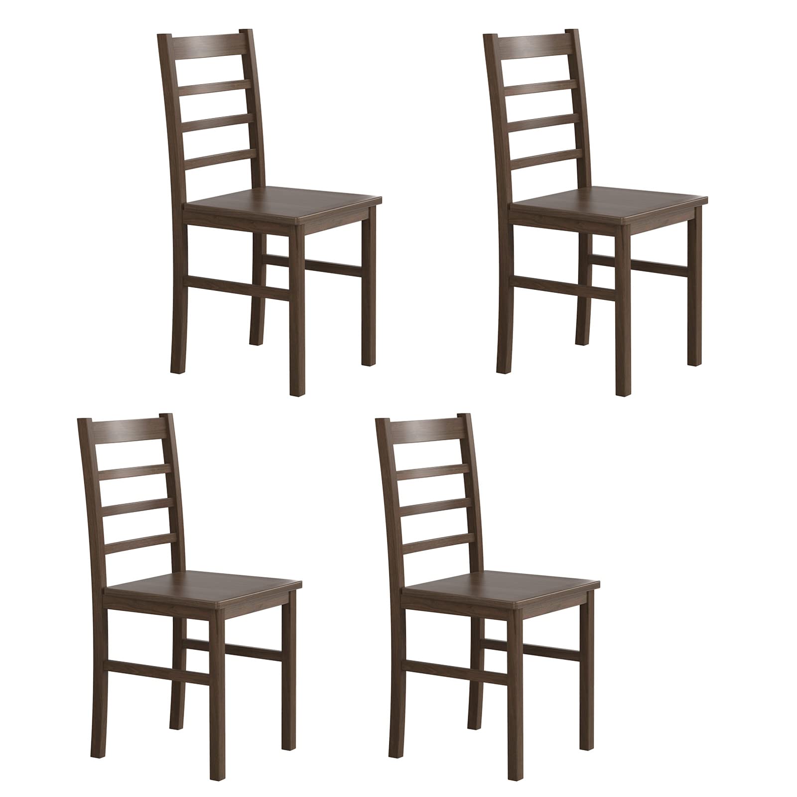 Giantex Dining Chairs Set of 4, Easy to Assemble, Farmhouse Style ...