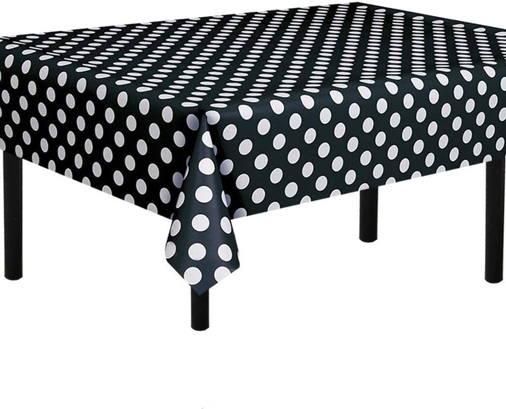 Black Polka Dot Tablecloth