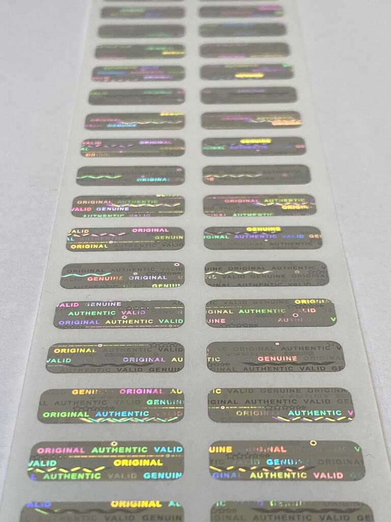 Amazon.com : 100 Silver Hologram Tamper Evident High Security Labels ...