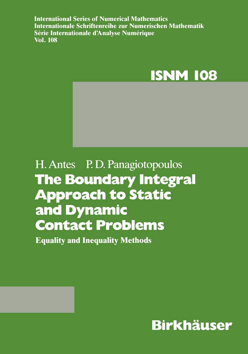 Amazon.com: The Boundary Integral Approach to Static and Dynamic Contact Problems: Equality and ...