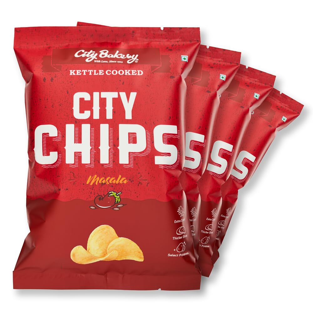 Buy City Bakery Kettle Cooked Masala Potato Chips | Cri Crunchy Thicker ...