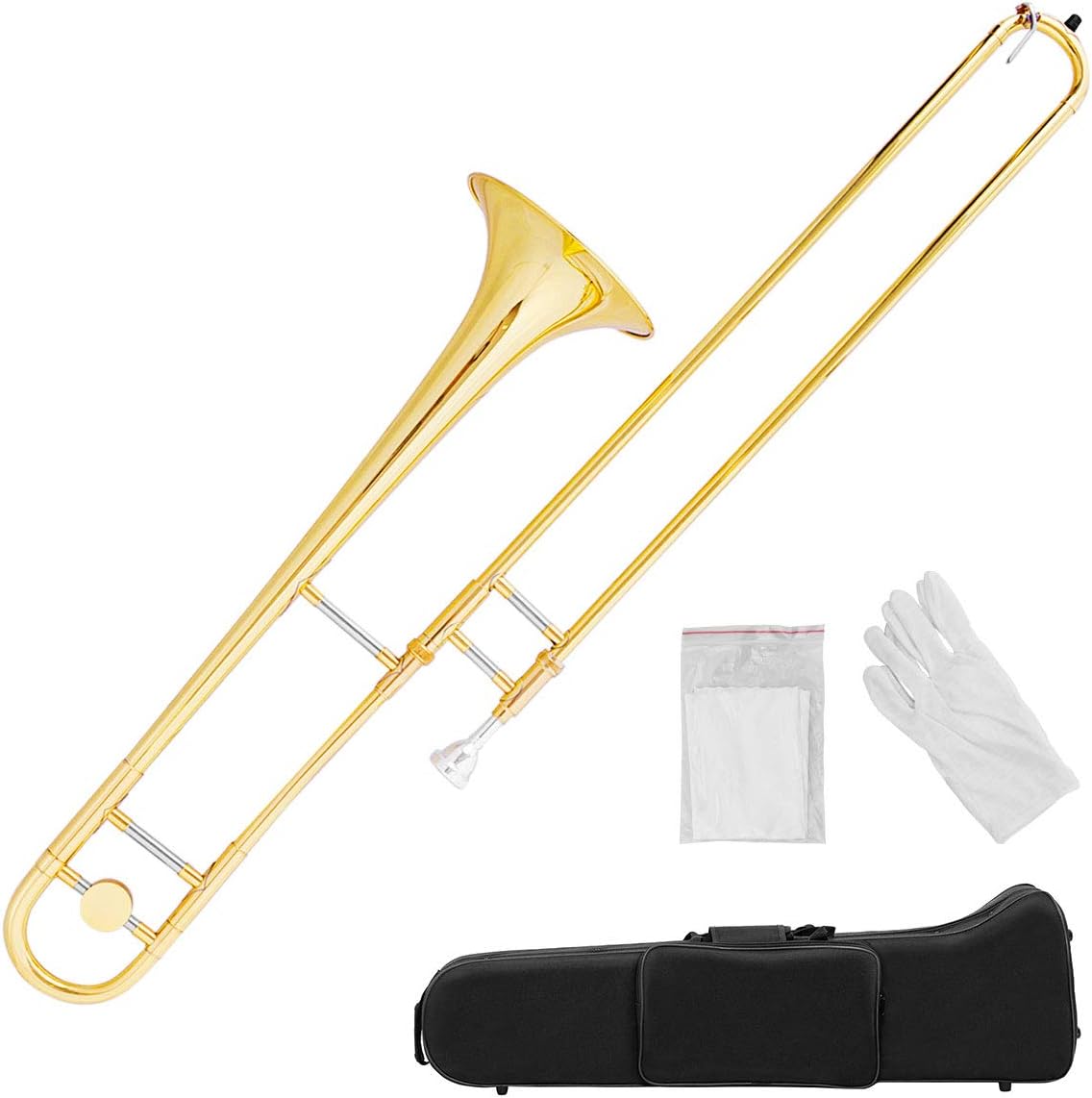 Amazon.com: Costzon B Flat Tenor Slide Trombone Brass, Ideal for ...