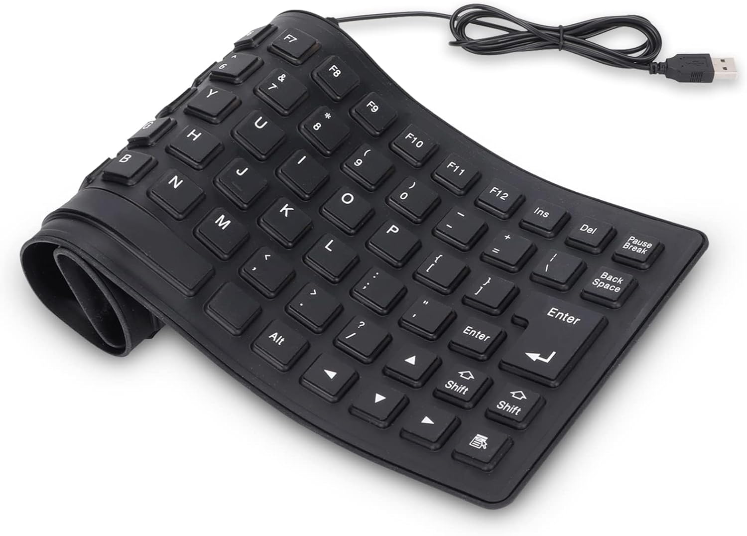 Agatige Clavier Pliable en Silicone USB 85 Touches, Clavier Souple ...