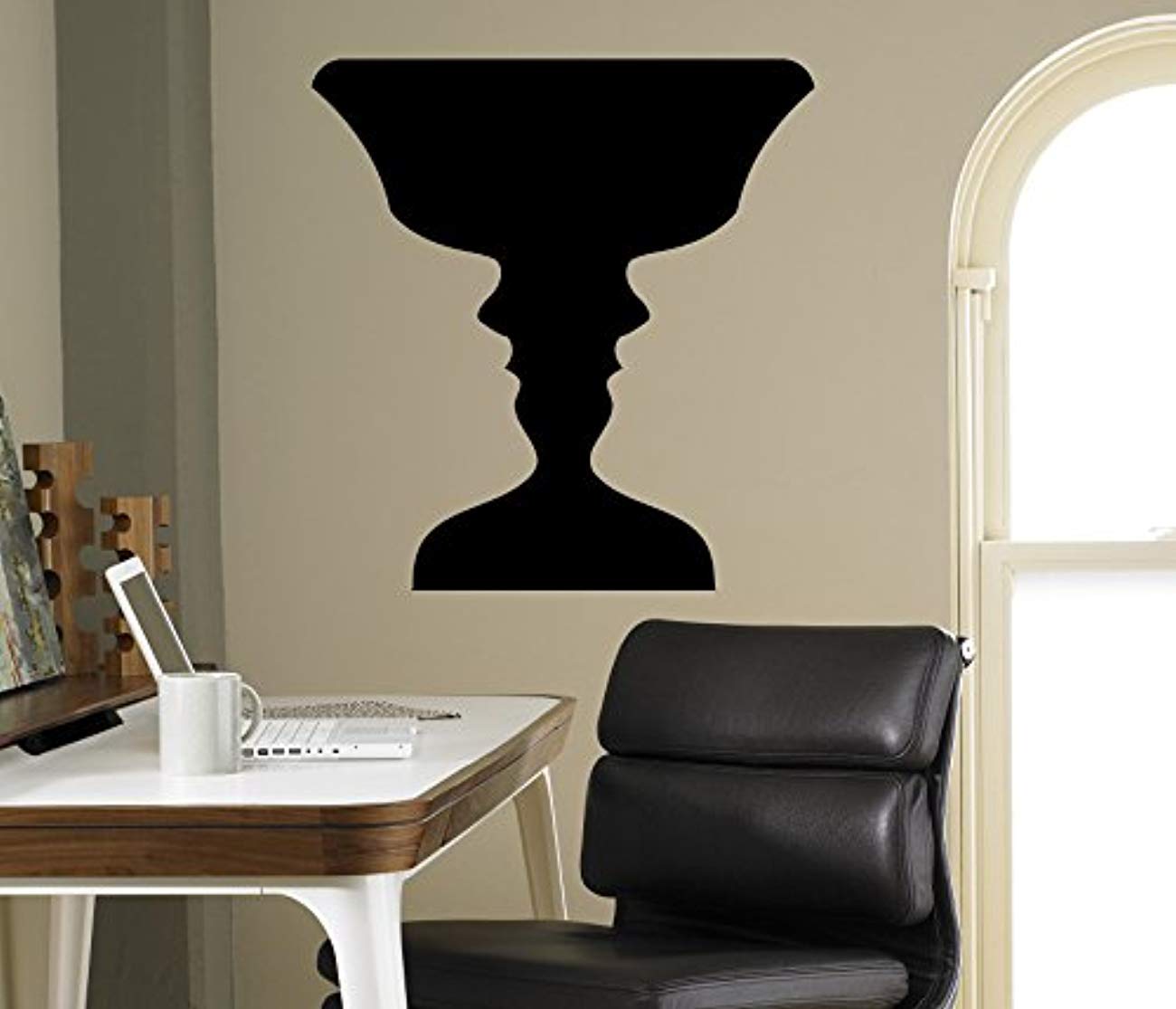 Vase Or Face Optical Illusion - Decor For You