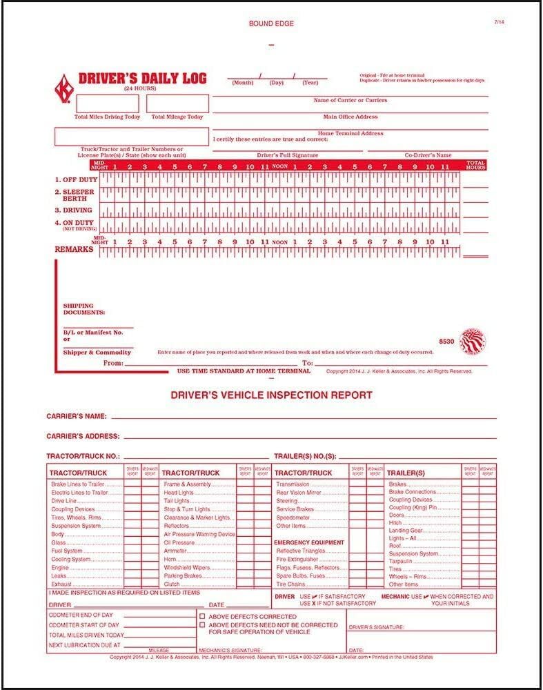 Amazon.com : Detailed Driver Vehicle Inspection Report Book - 2-Ply ...
