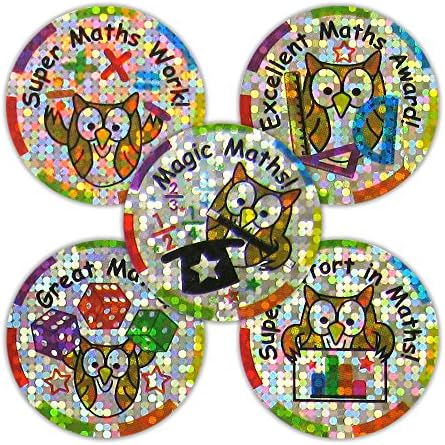 SuperStickers Maths Sparkling Variety Pack. Pack of 125 x 28mm Stickers ...