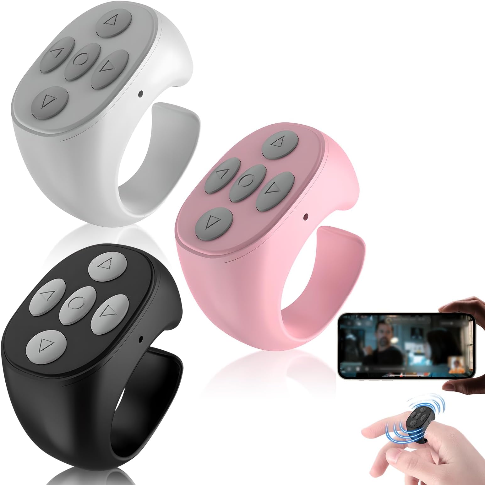 Amazon.com: Fingertip Wireless Bluetooth Remote Control, Video ...