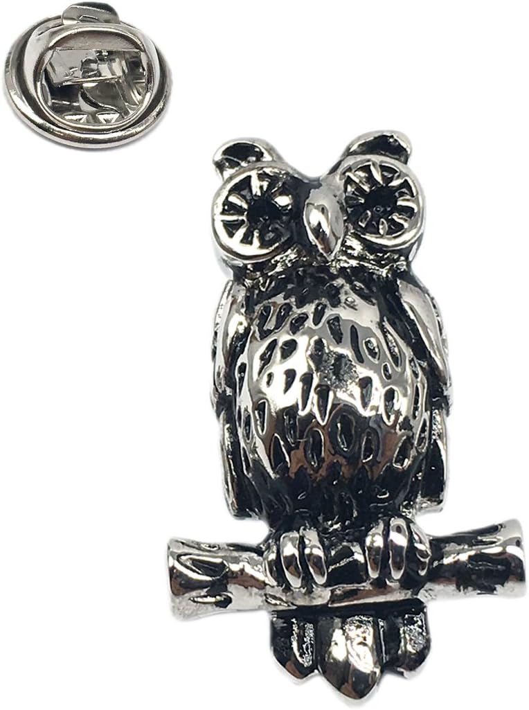 Metal Enamel Pin Badge Ornithology Barn Owl Bird in Flight : Amazon.co ...