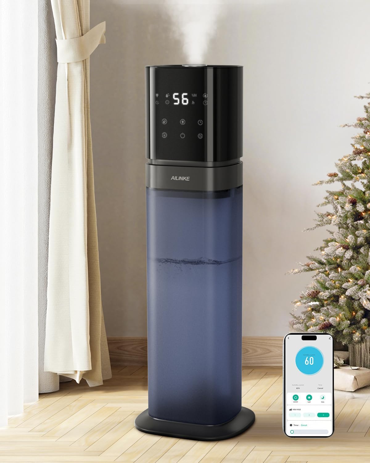 Amazon.com: AILINKE Smart Humidifier Large Room, 2.1Gal/8L Humidifiers ...