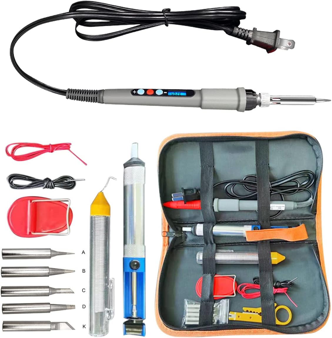 Amazon.com: Soldering Iron Kit,With Case, Soldering Iron 60W Adjustable ...