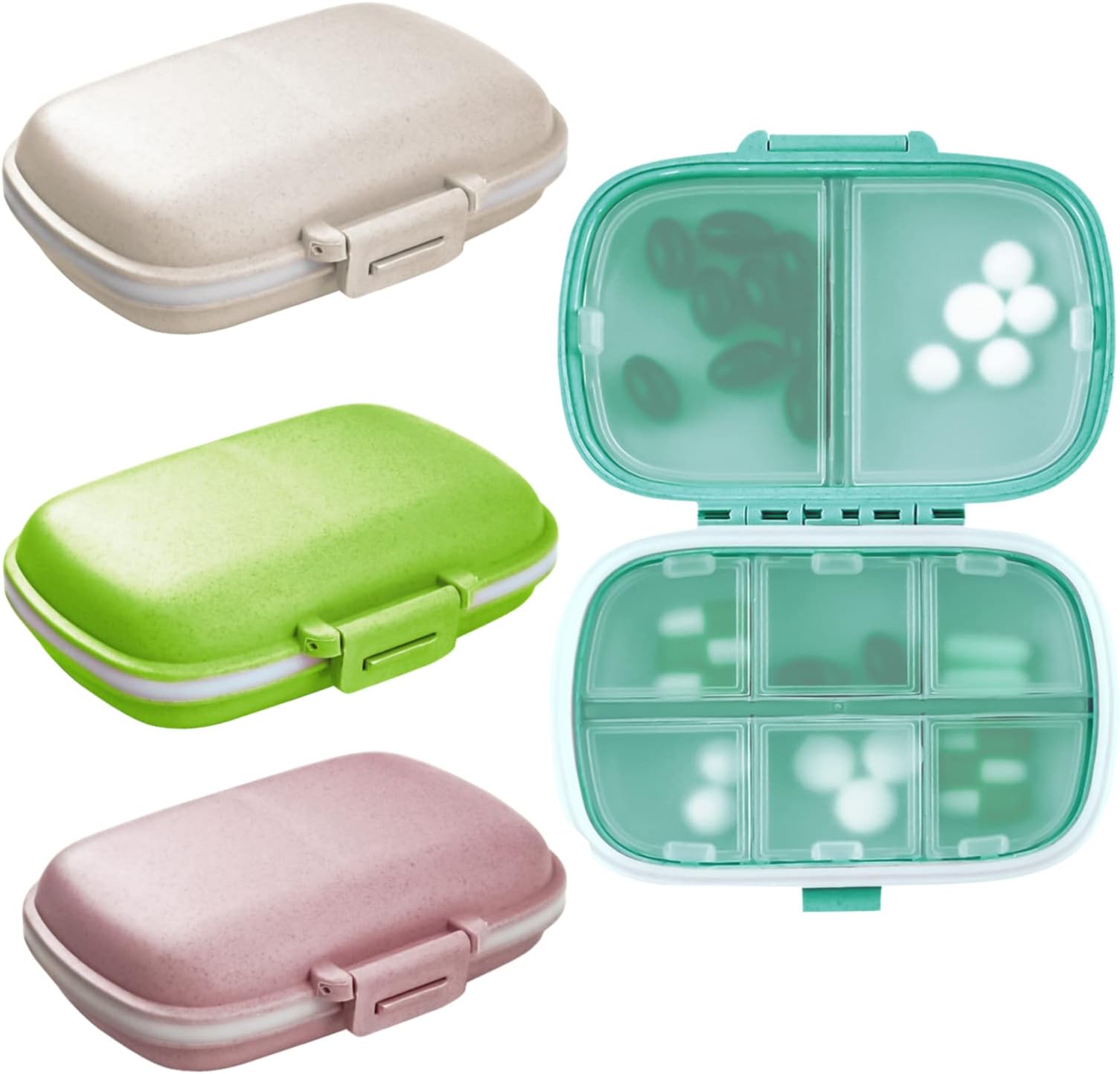 Amazon.com: Travel Pill Organizer Small 8 Grid Compartments Pill Holder ...