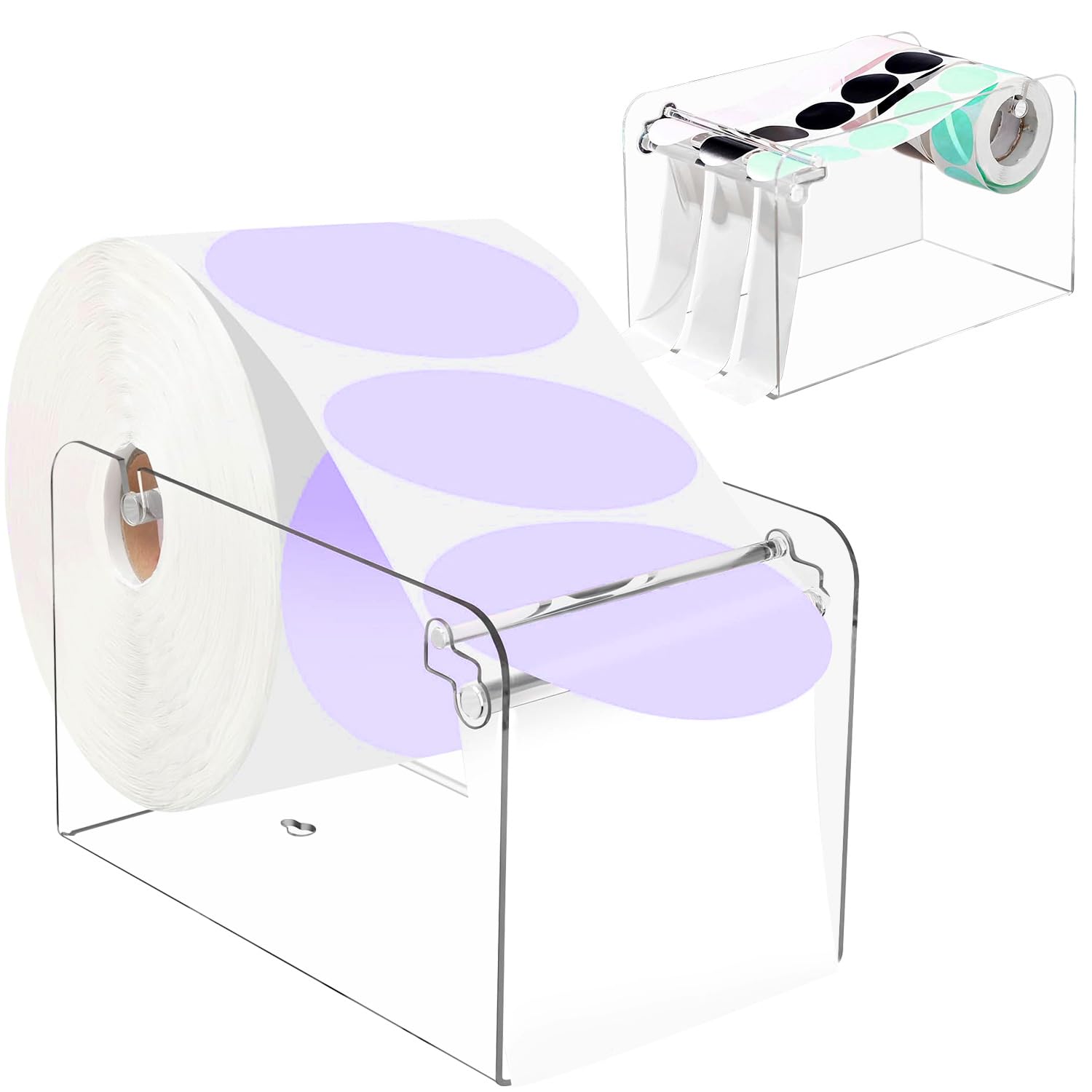 Amazon.com : Label Roll Holder Acrylic Label Dispenser Thermal Label ...