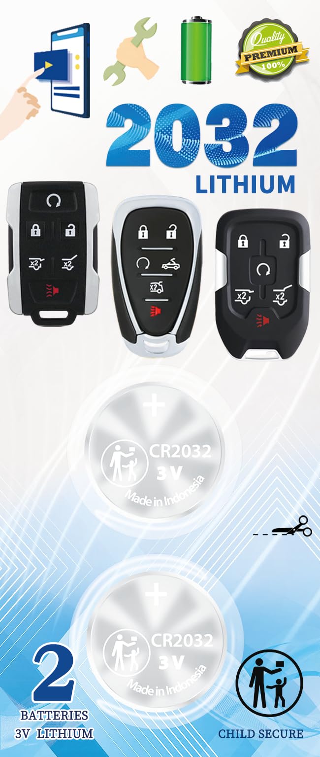 Amazon.com: Key Fob Battery Replacement for Chevy GMC Silverado Equinox ...