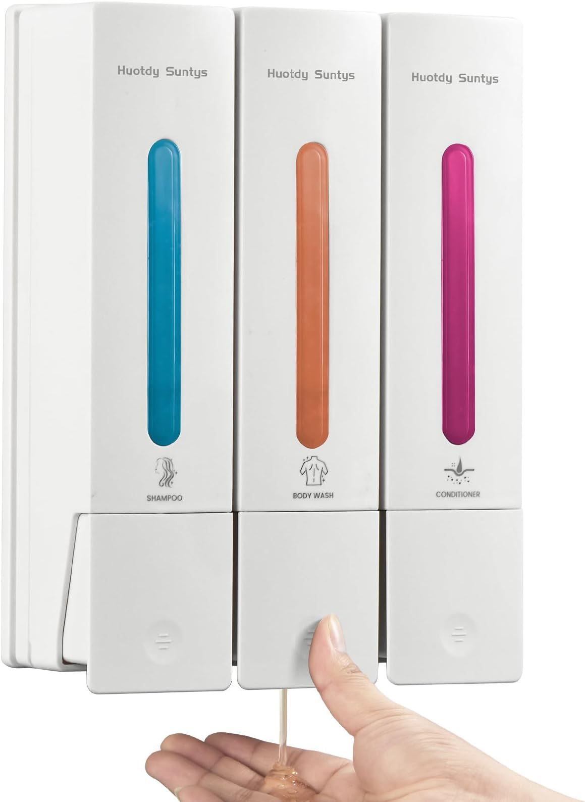 Amazon.com: Bathroom Shower Dispensers Touch Soap Dispenser 3pack ...