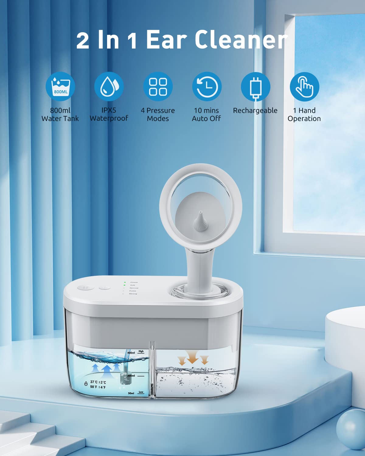 Electric Ear Wax Removal Kit, Earigator Ear Cleaning System, Power Ear ...