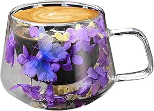 Double Walled Glass Coffee Mugs - Double Glass Cups 200ml Round Double ...