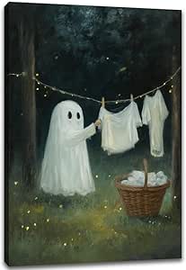 Amazon.com: Fun Halloween Laundry Room Decor,Cute Ghost Ghost Hanging ...