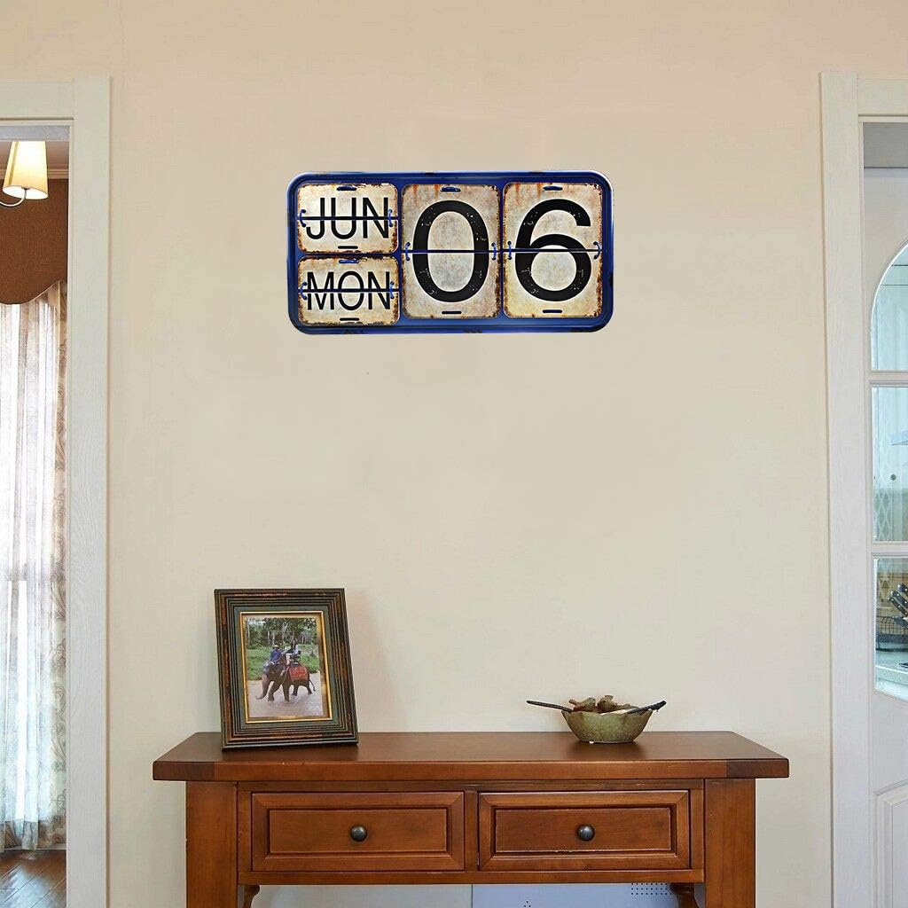 Archi Shabby Chic Metal Perpetual Flip Calendar Permanent Calendar ...