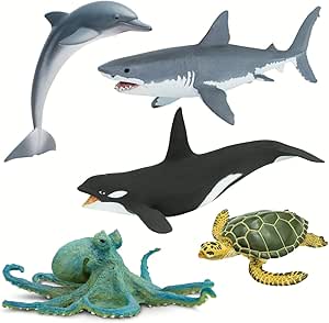 Amazon.com: Safari Ltd. Sea Life Bundle - Toy Figurines of Great White ...