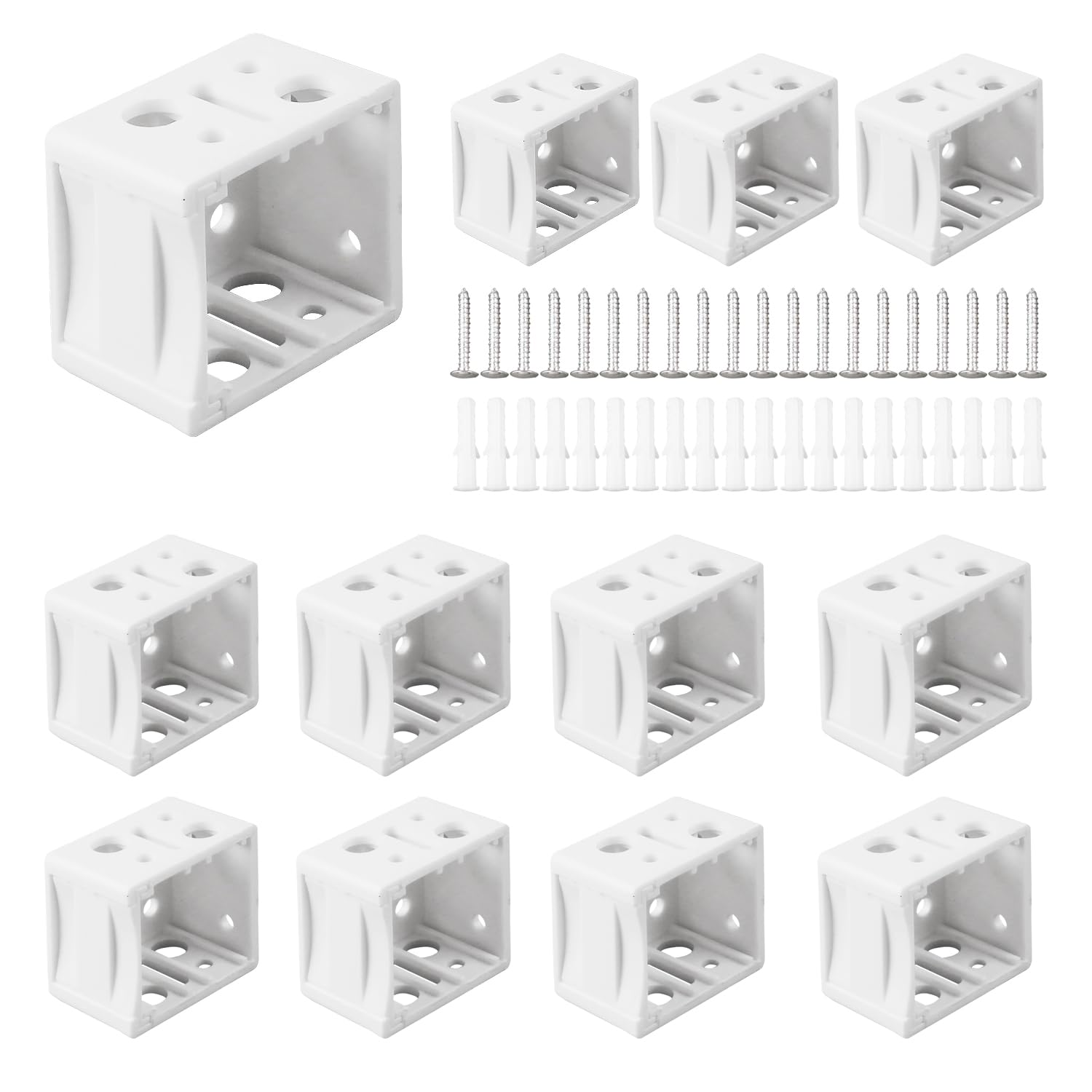 Amazon.com: 12 Pcs 1 Inch Blind Brackets Mini Blind Brackets Blinds Box ...
