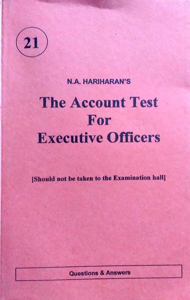 Amazon.in: Buy The Account Test for Executive Officers Book Online at ...