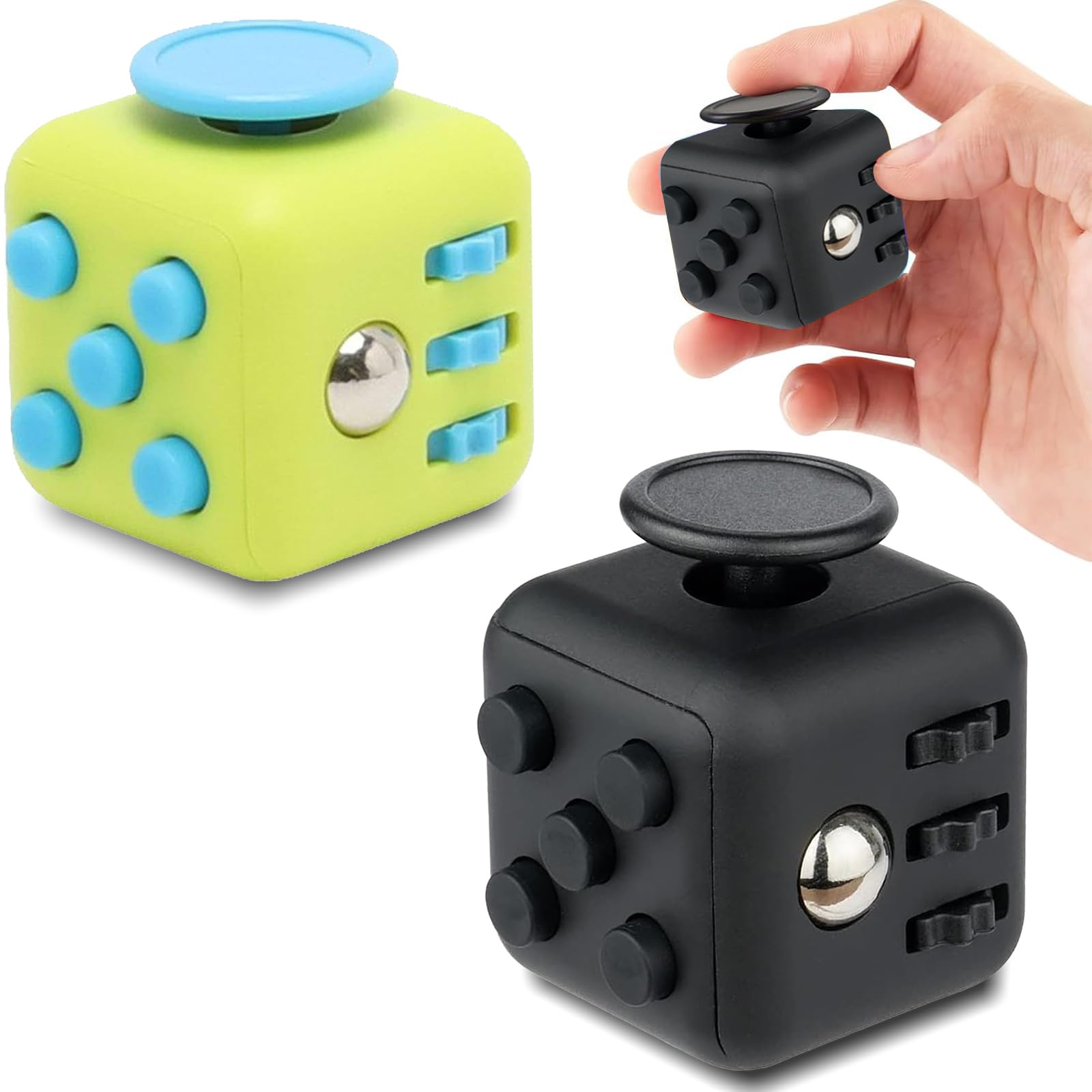 Cubo Antiestrés, 2Pcs Cubo para Aliviar el Estrés, Ayuda a Calmar la ...