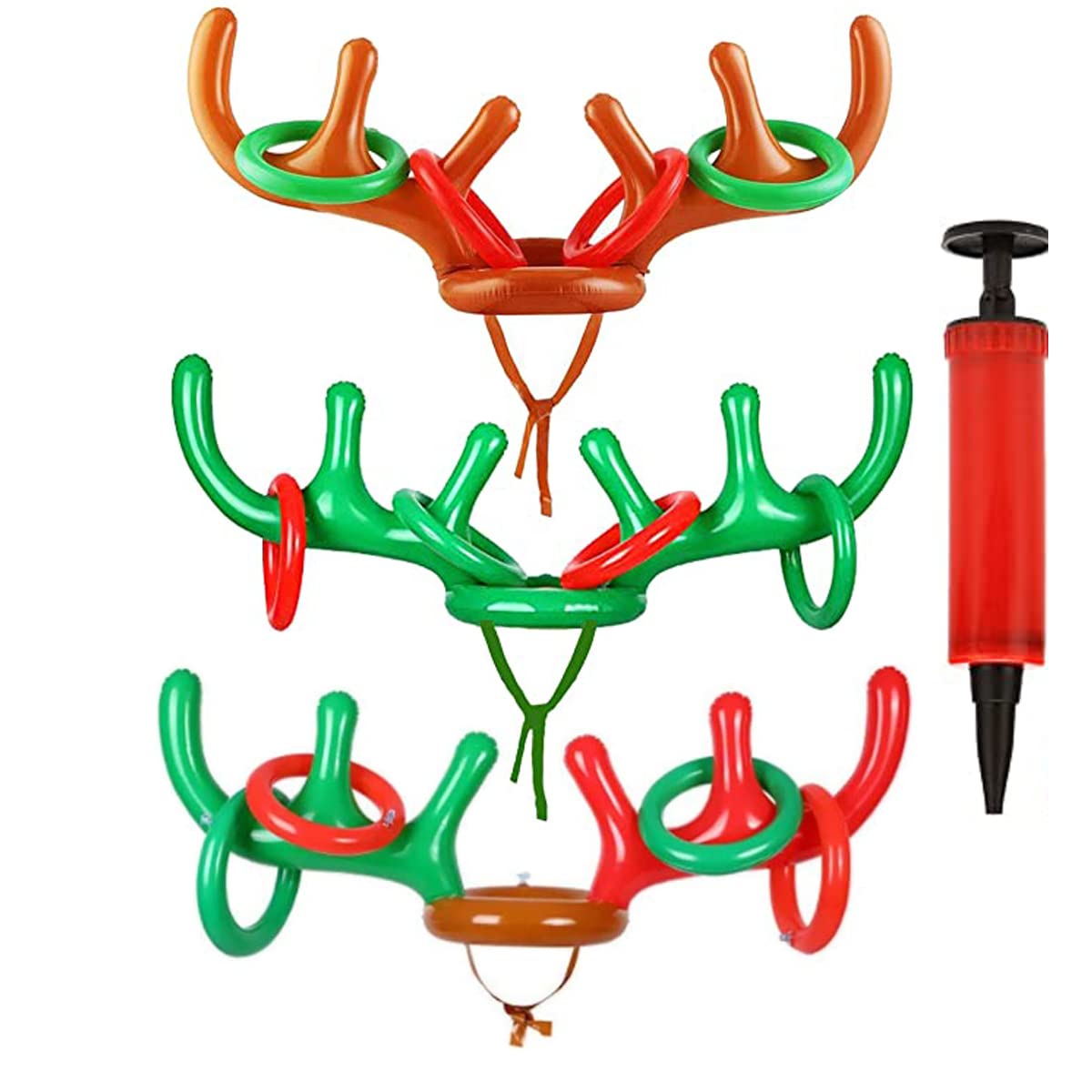 Buy Christmas Inflatable Reindeer Antler Ring Toss Game for Kids ...