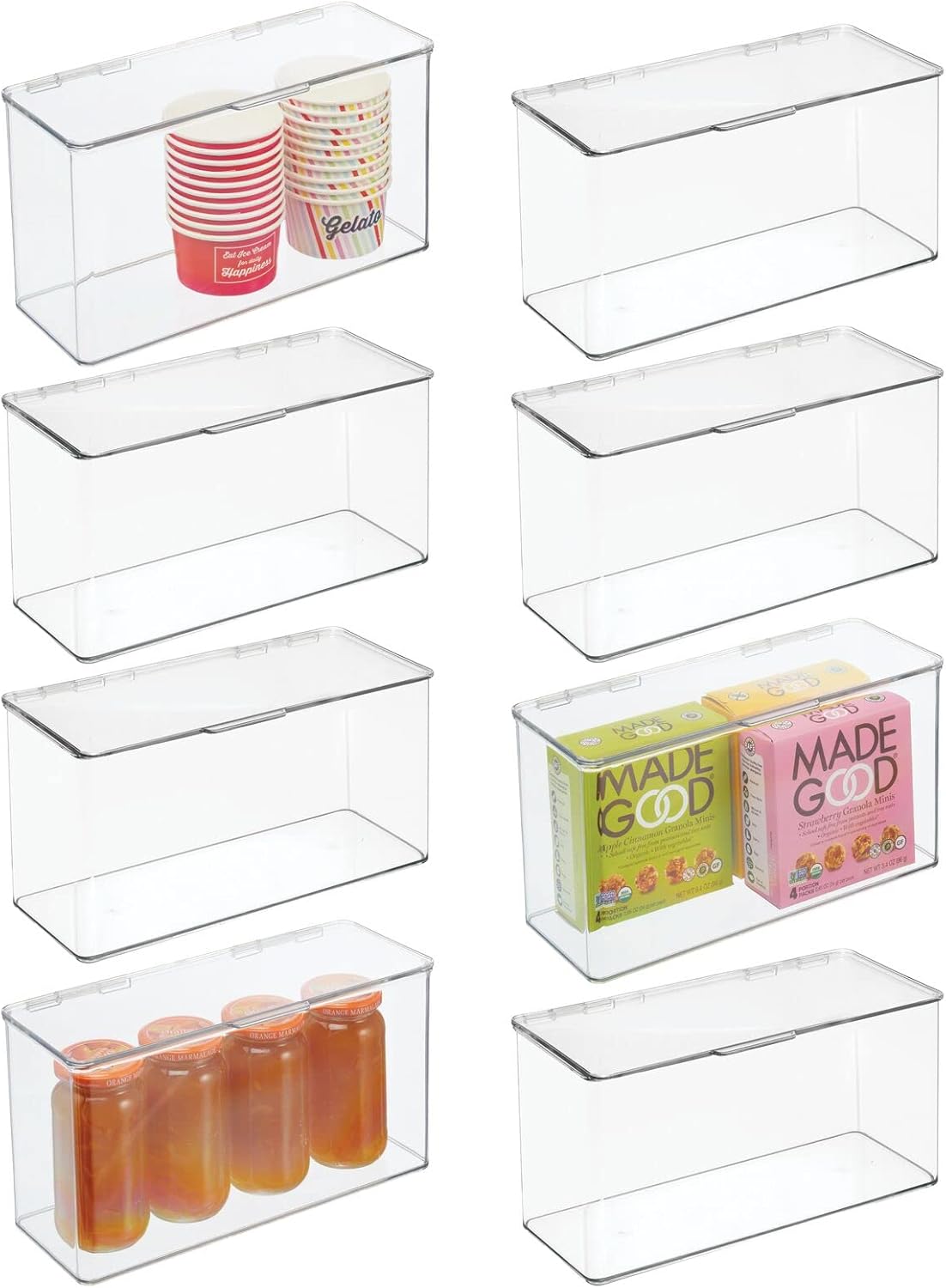 Amazon.com: mDesign Kitchen Pantry and Fridge Storage Organizer Box ...
