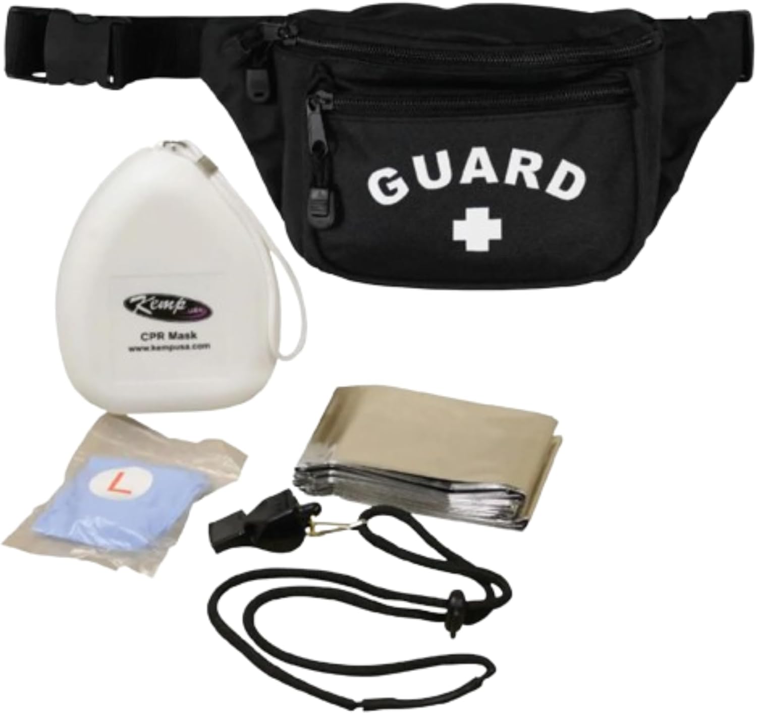 Amazon.com | Kemp USA Lifeguard Essentials Hip Pack - Includes CPR Face ...