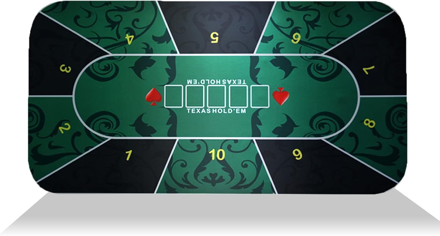 Amazon.com: 47 x 24Inch Texas Hold'em Poker Mat Portable Rubber Poker ...