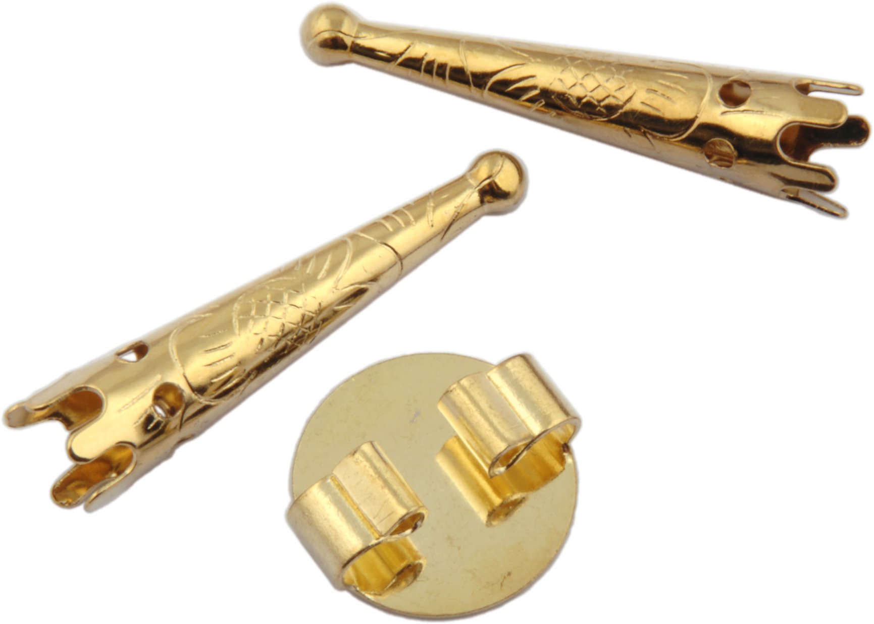 Amazon.com: Blank Bolo 16mm Round Slide and Two Tips 33x7mm Gold Tone ...