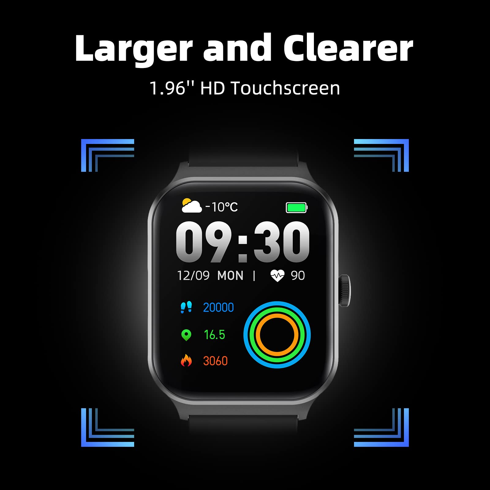 Lyaarka 1.96" HD Smart Watch for Women Men(Answer/Make Call) Android ...