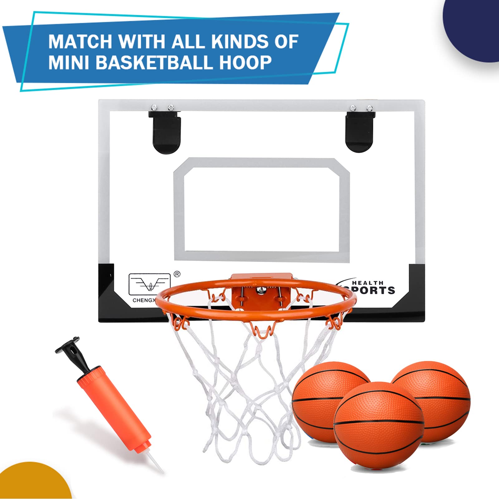 Snapklik.com : Dilabnba 8" Mini Rubber Red Replacement Basketball For ...