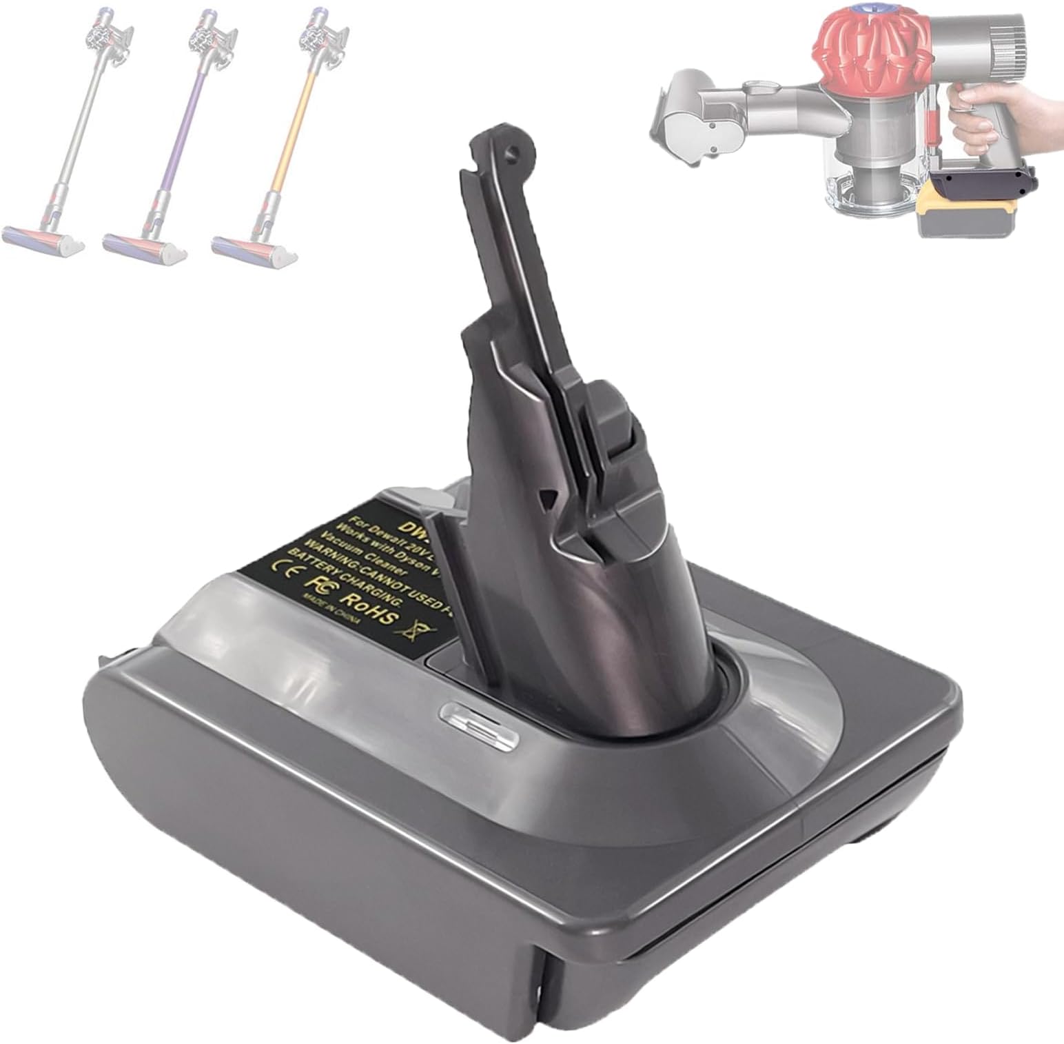 Amazon.com: TPDL for Dyson V7 Battery Adapter, for Dewalt 20V Battery ...