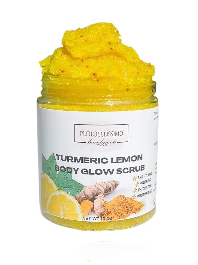 Amazon.com : Turmeric Body Brightening Scrub with Lemon,Face & Body ...