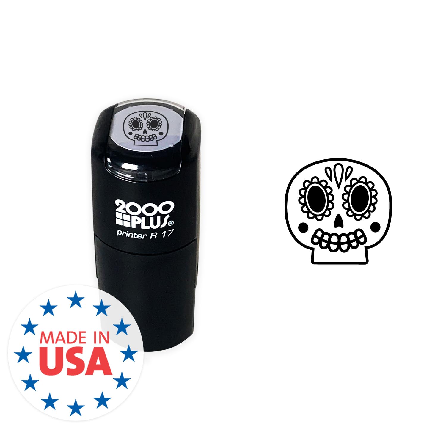 Snapklik.com : Sugar Skull Stamp / 2000 Plus Self Inking Teacher ...