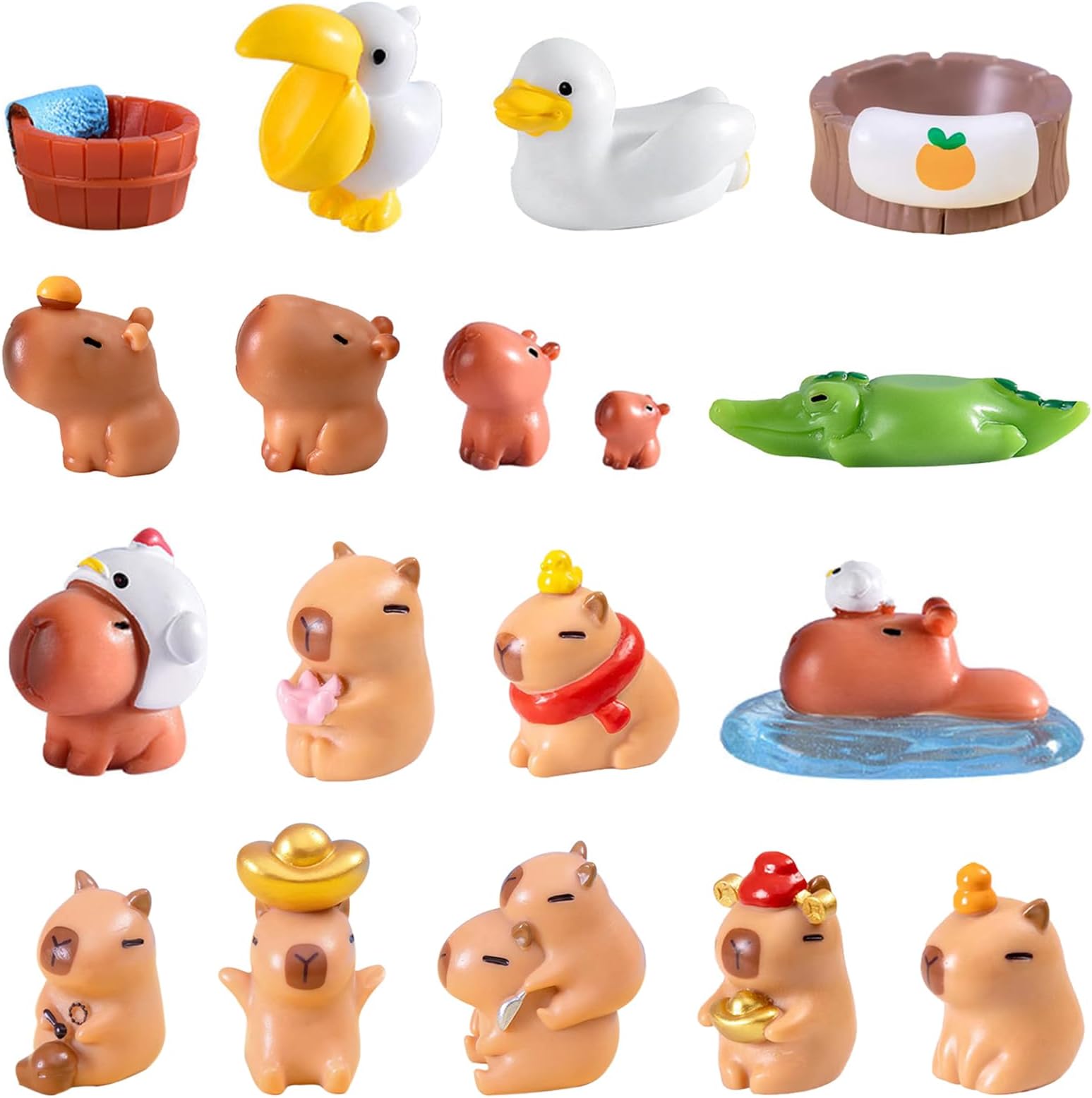 Amazon.com: Yopcuvi Capybara Figurines, Mini Capybara Resin Figurines ...