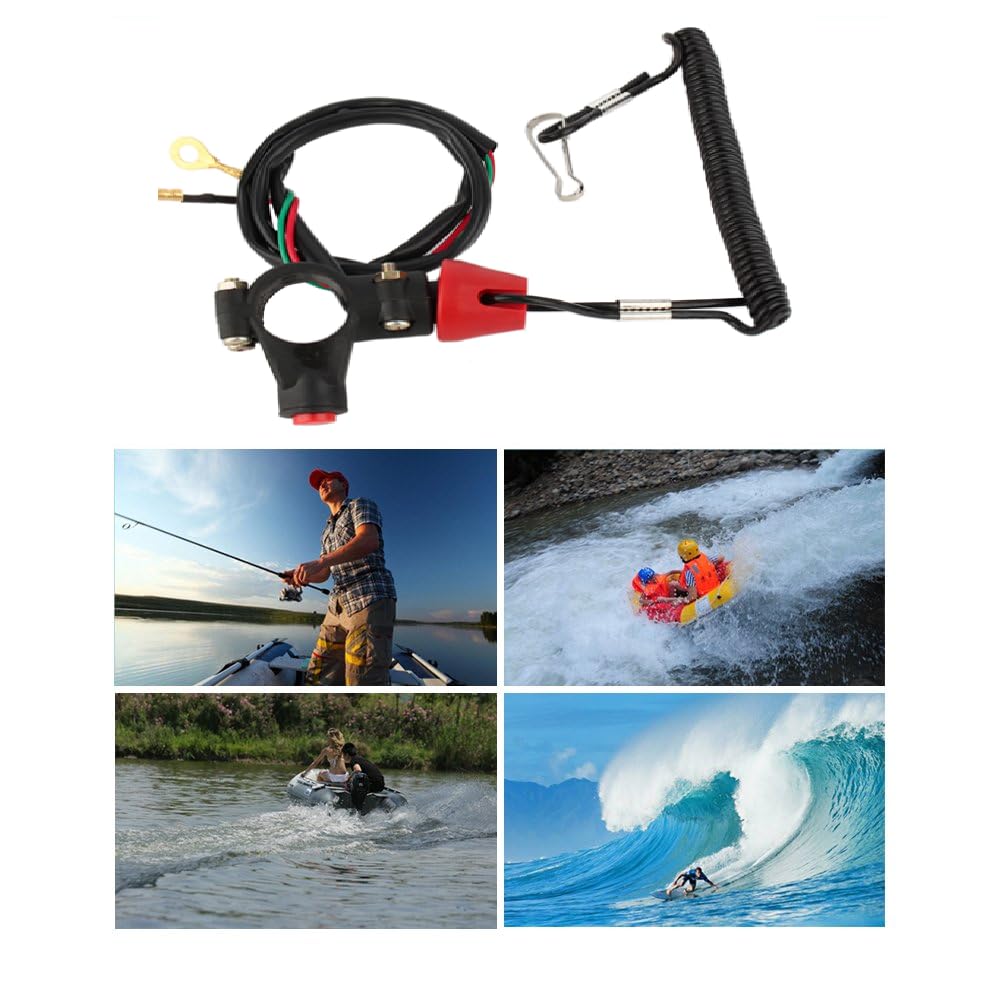 Long Tail Mud Motor Kit 1Pc Snowmobile Tethe Kill Switch, 12V 2-Wies ...